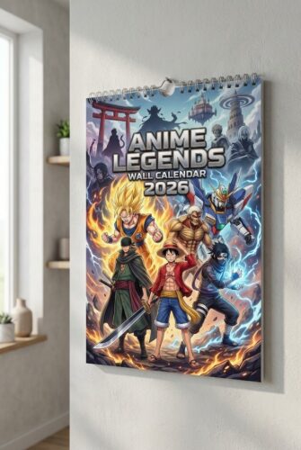 Anime Legends Wall Calendar 2026 - Vibrant Crossover Artwork Featuring ...
