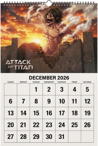 Anime Legends Wall Calendar 2026 - Vibrant Crossover Artwork Featuring ...
