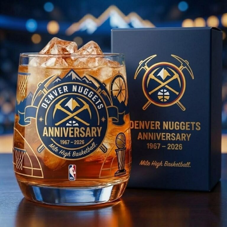 Denver Nuggets Anniversary Whiskey Glass - NBA Gift Set - LeagueLockerGear