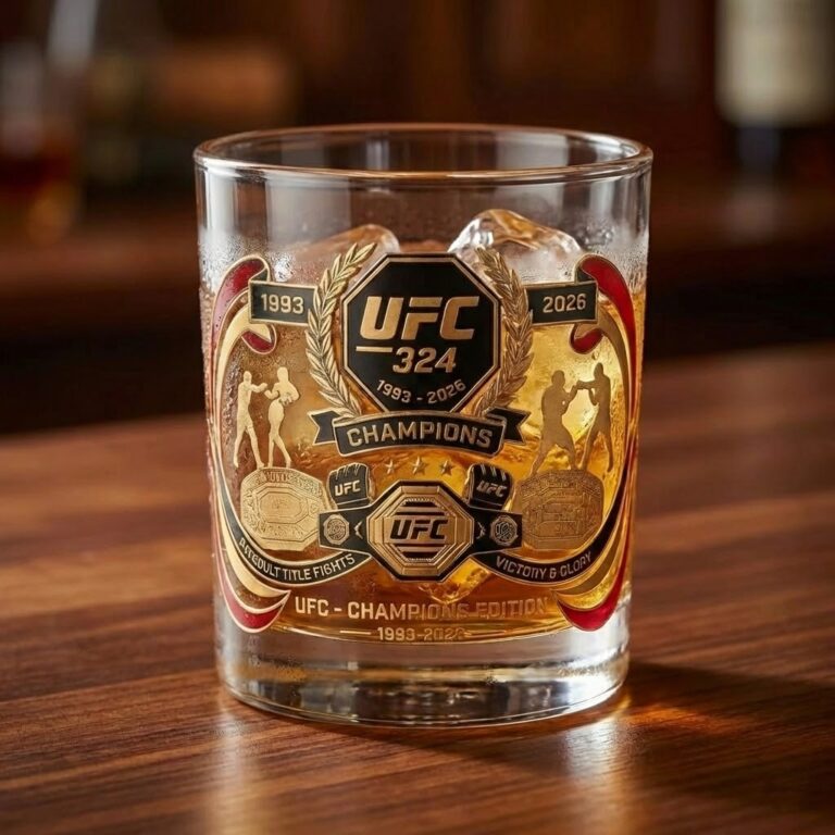 UFC 324 Champions Edition 1993-2026 Whiskey Glass - LeagueLockerGear