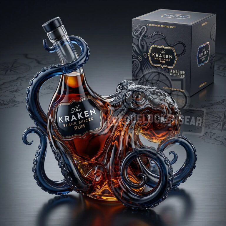 The Kraken Black Spiced Rum Octopus Whiskey Decanter - LeagueLockerGear